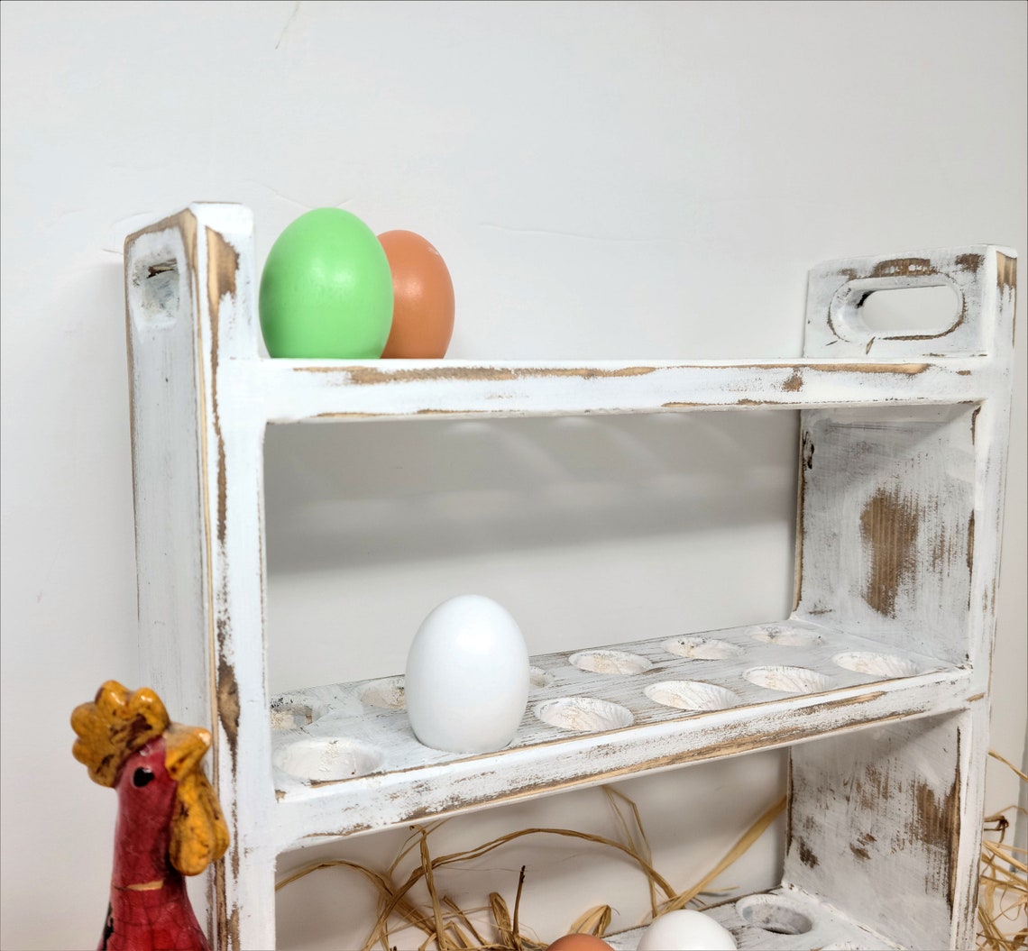 Farmhouse Egg Rack Egg Storage Fresh Egg Display Rustic | Etsy