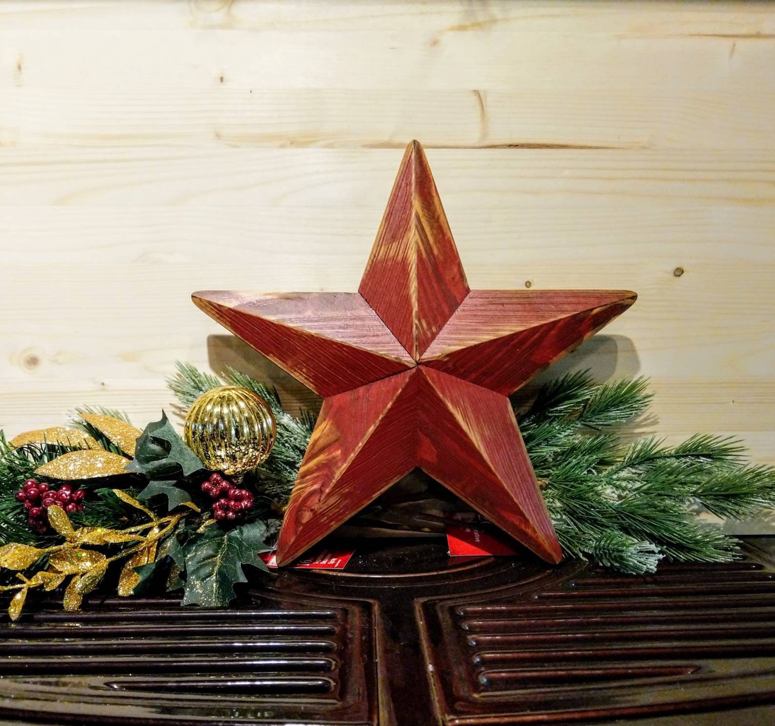 Christmas Tree Topper Rustic Wood Star Christmas Tree - Etsy