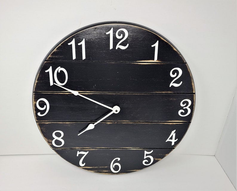 Large Wood Modern Farmhouse Clock 18 Inch Rustic Wall Clock - Etsy