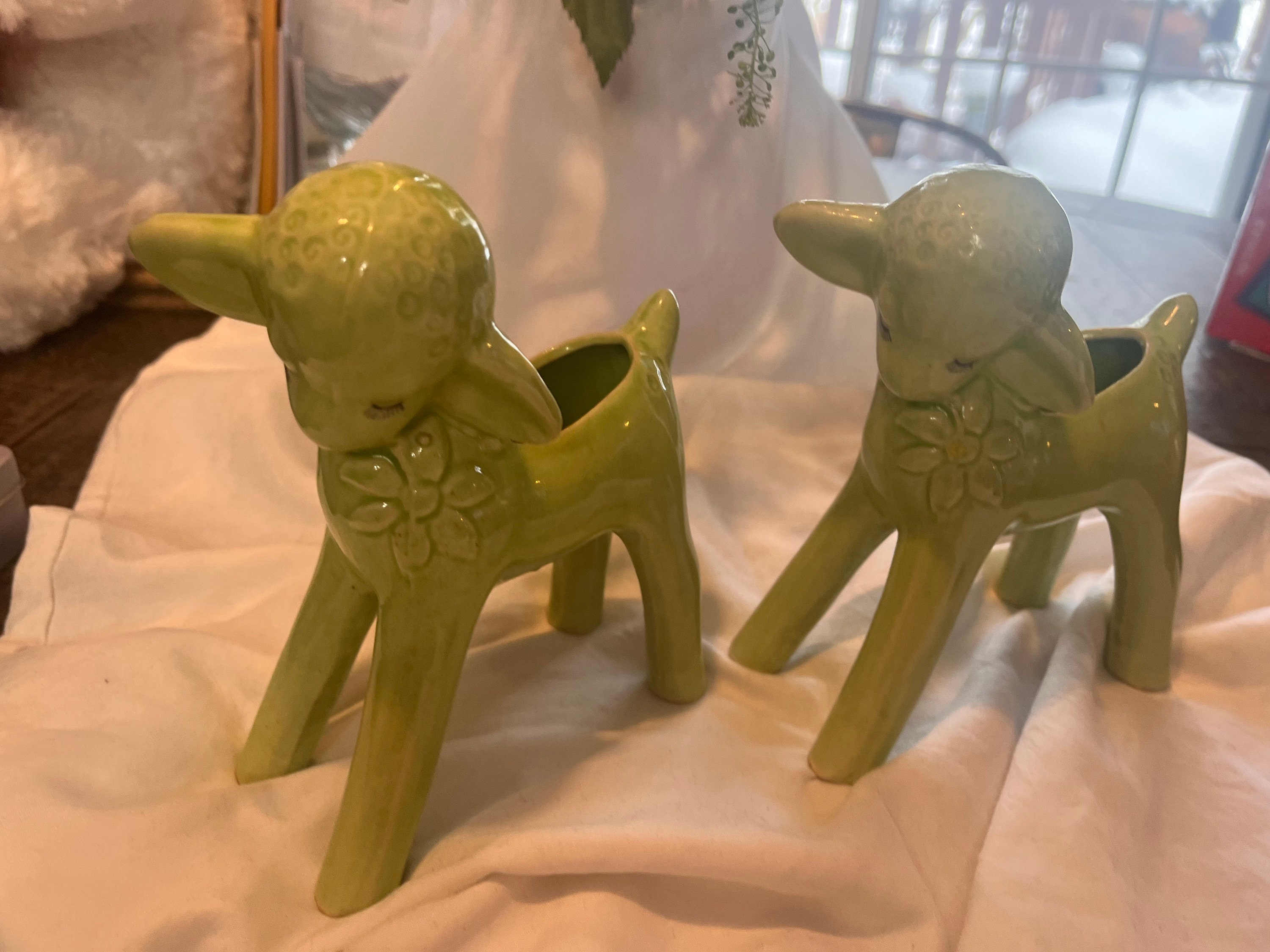 Vintage Lamb Planters - Etsy