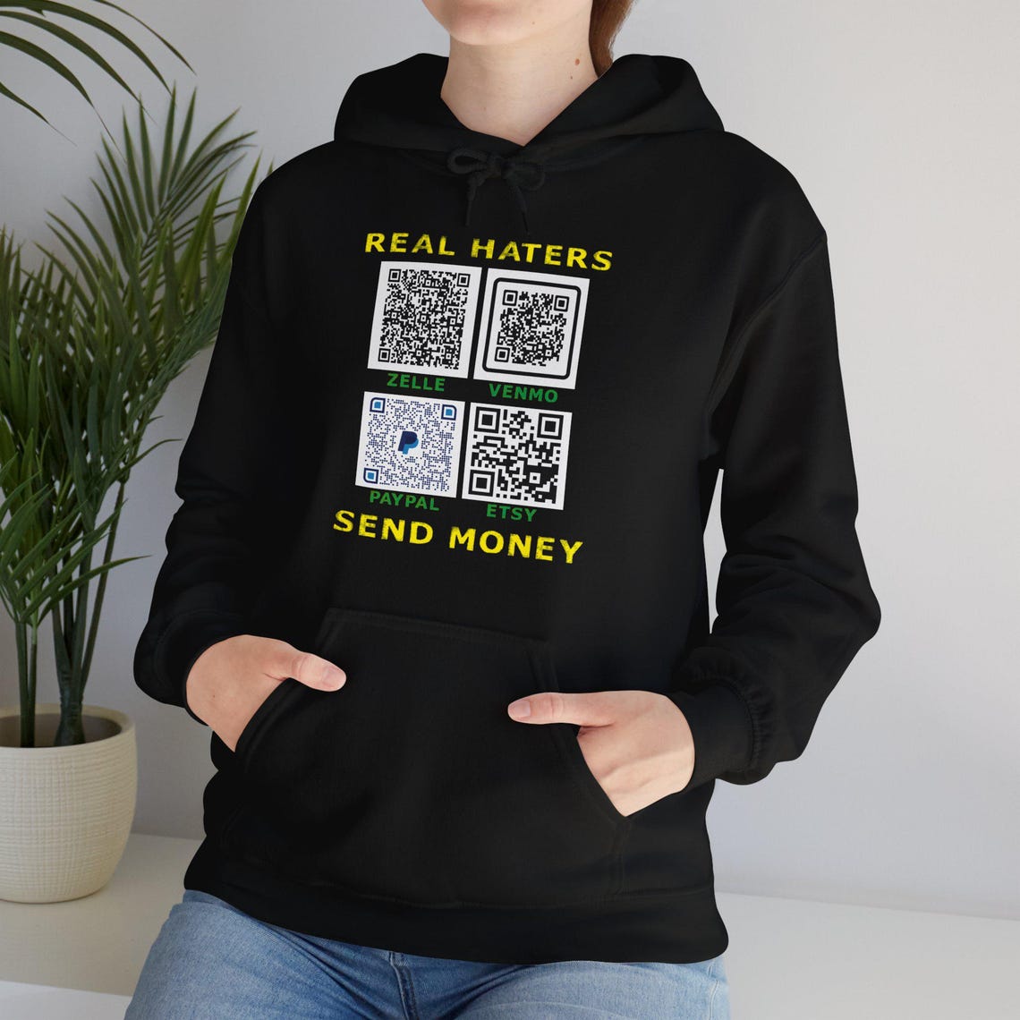 Custom QR Code Hoodie, Personalized Hoodie With Scannable QR Code ...