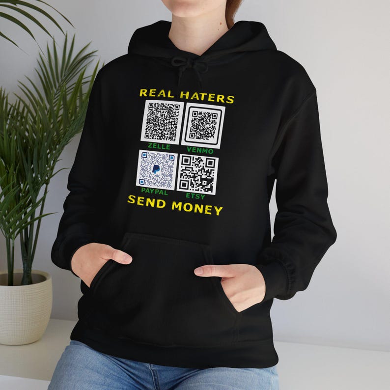 Custom QR Code Hoodie, Personalized Hoodie With Scannable QR Code ...