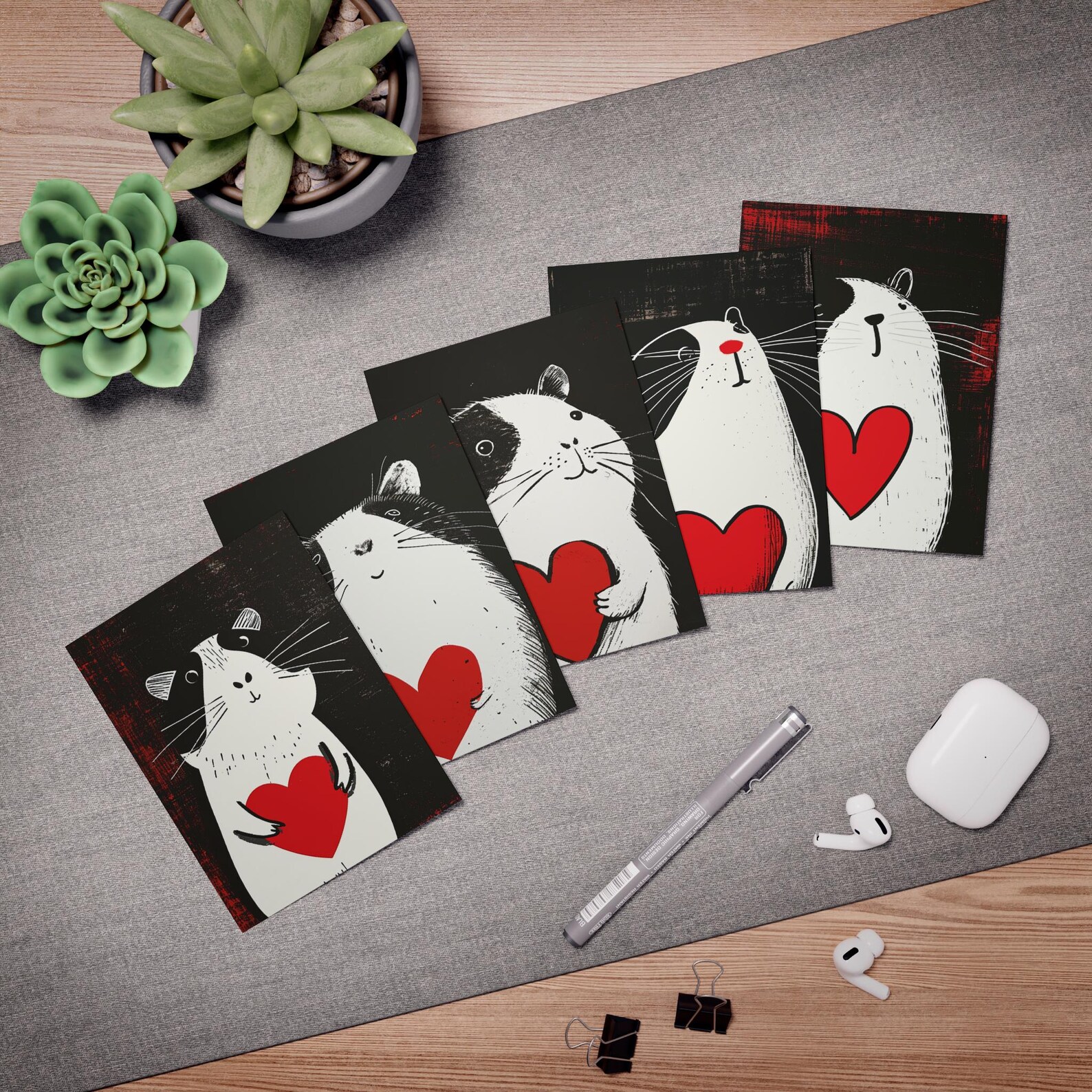 Cute Guinea Pigs Greeting Cards, Adorable Guinea Pig Blank Cards, All ...