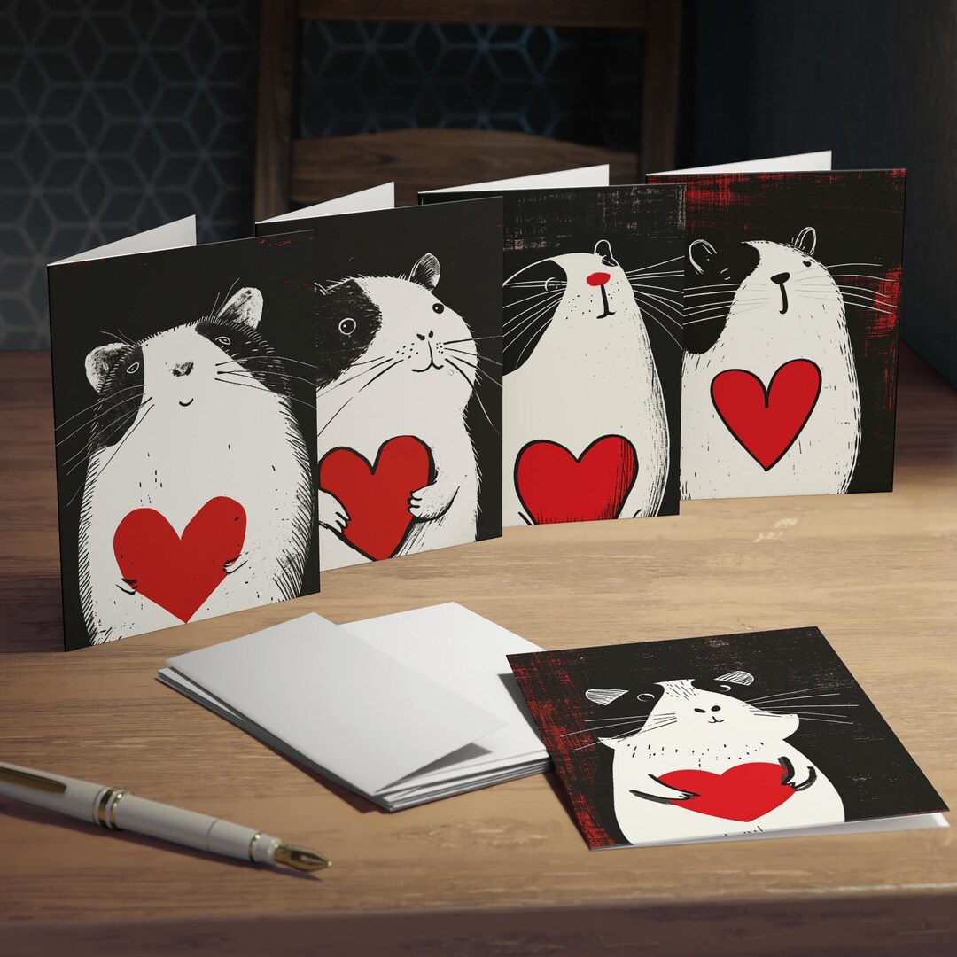 Cute Guinea Pigs Greeting Cards, Adorable Guinea Pig Blank Cards, All ...