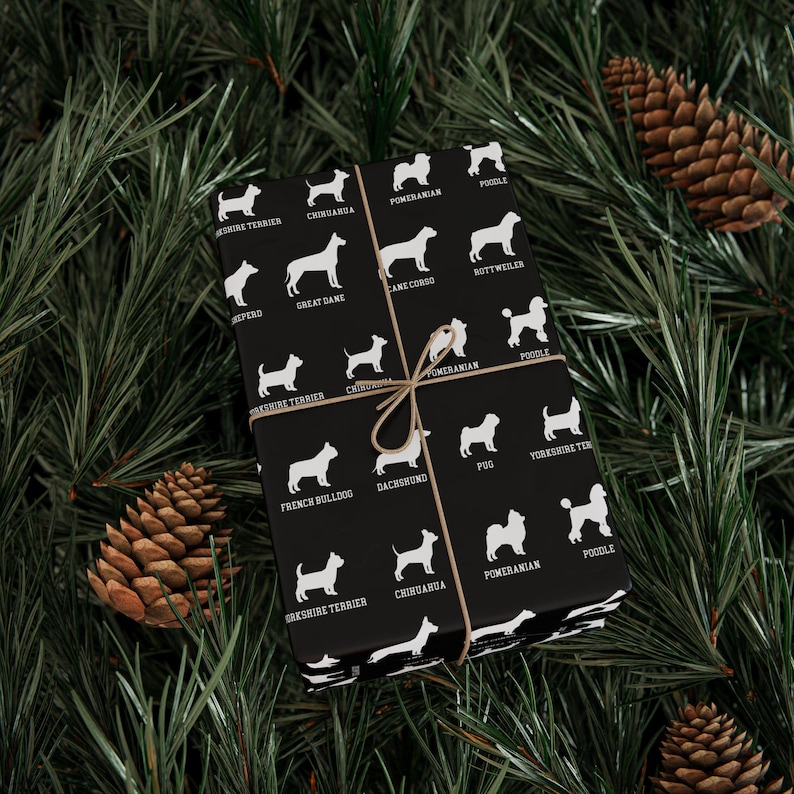 Dog Breed Wrapping Paper, Fine Art Paper, Available in 3 Sizes, Matte ...
