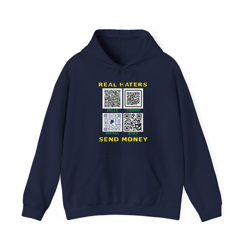 Custom QR Code Hoodie, Personalized Hoodie With Scannable QR Code, Unique Customizable Hoodie ...
