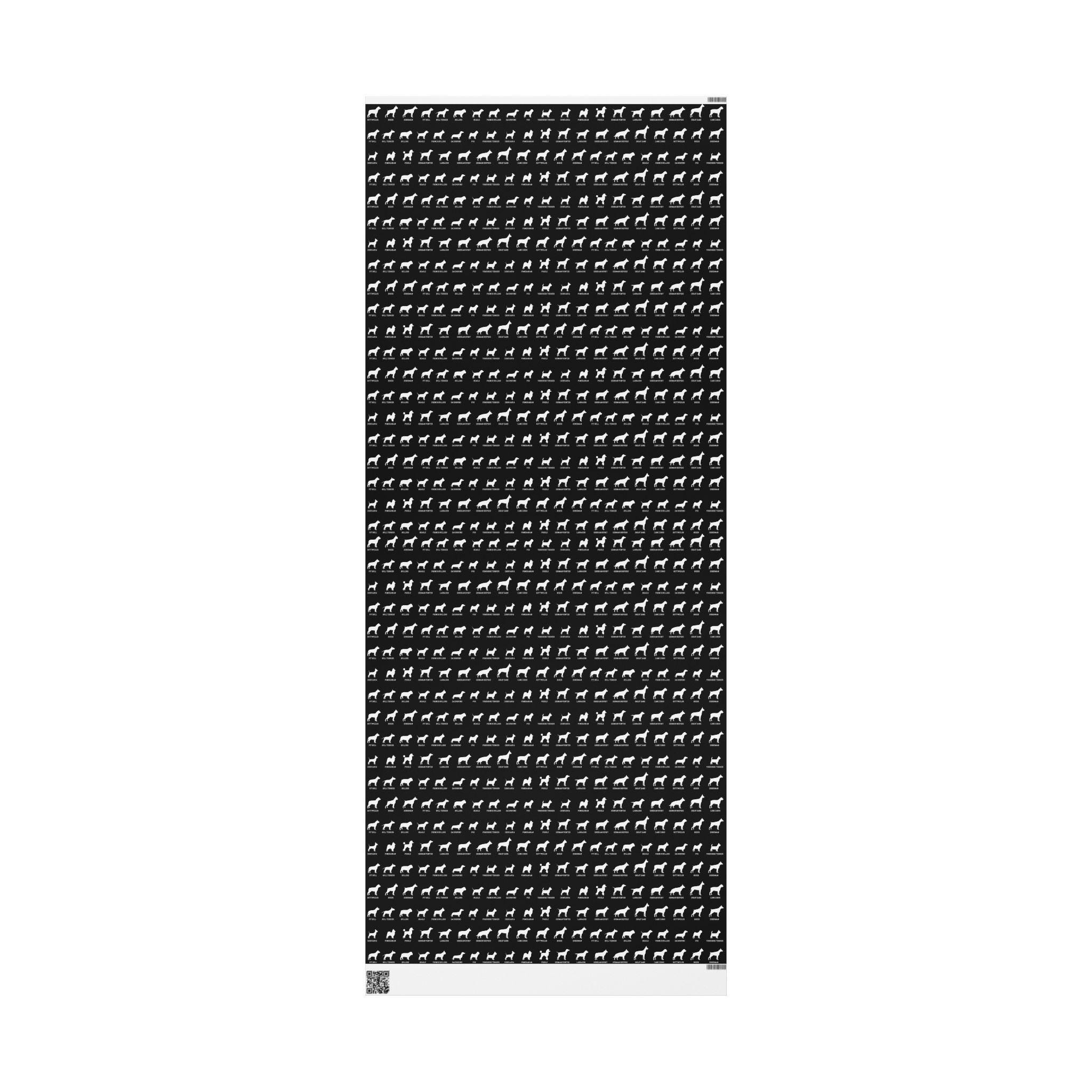 Dog Breed Wrapping Paper, Fine Art Paper, Available in 3 Sizes, Matte ...