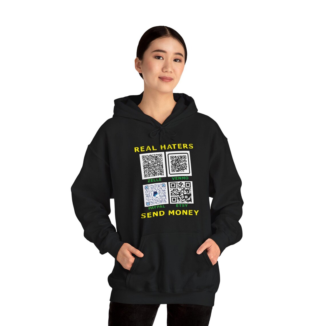 Custom QR Code Hoodie, Personalized Hoodie With Scannable QR Code ...