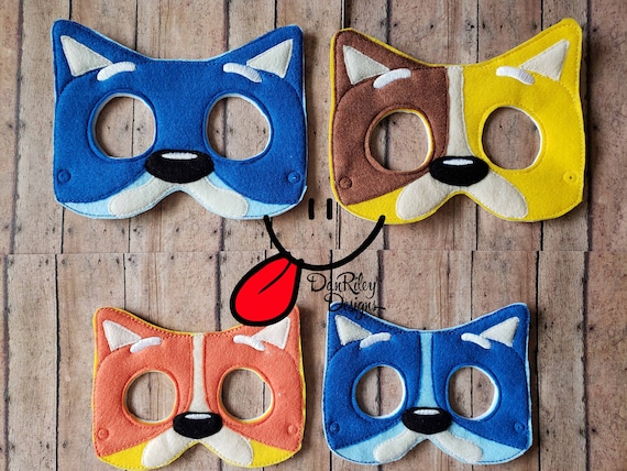 Blue Heeler Dog Masks Blue Bing Character Mask for Adults | Etsy