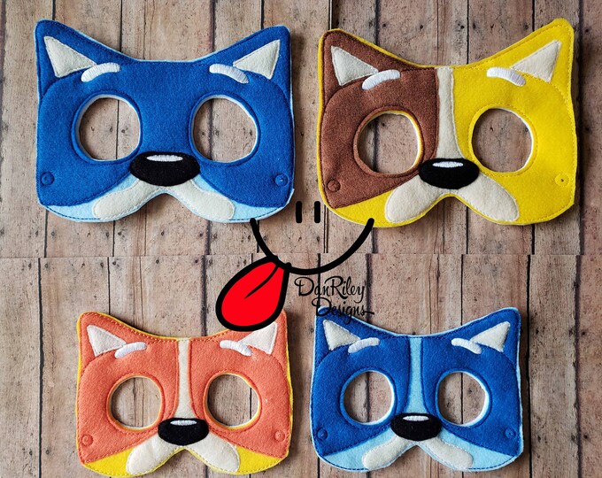 Blue Heeler Dog Masks Blue Bing Character Mask for Adults - Etsy