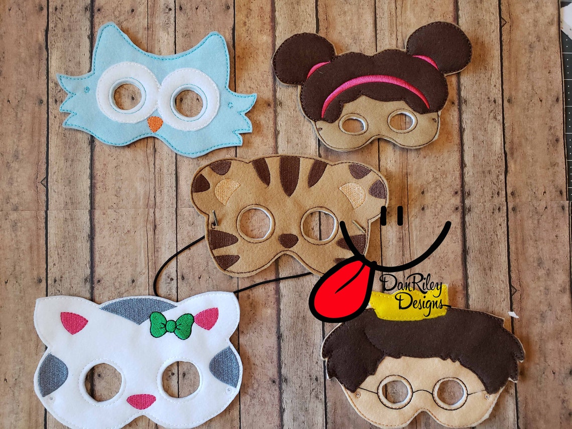 Tiger Neighborhood Felt Masks Daniel Mask Set Party Favors | Etsy