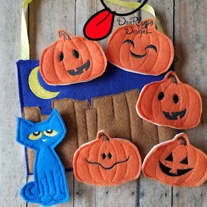 Five Little Pumpkin Finger Puppets Set, Inspired Play, Don't Forget to ...