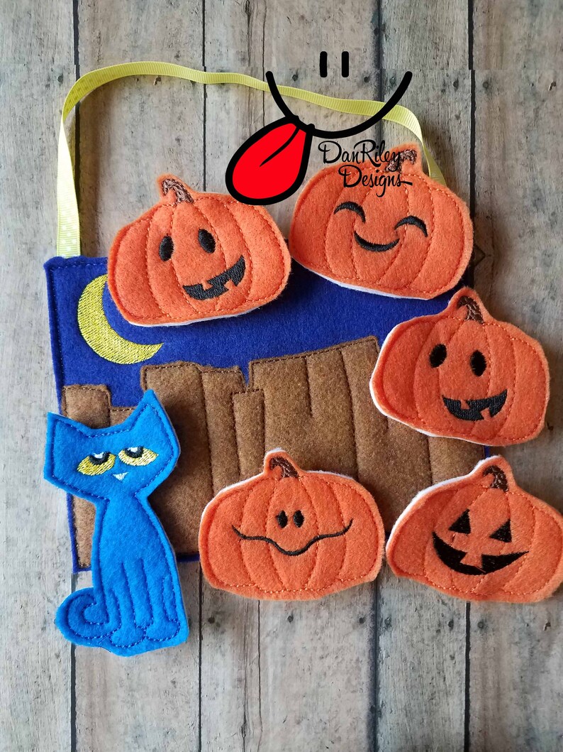 Five Little Pumpkin Finger Puppets Set Inspired Play | Etsy
