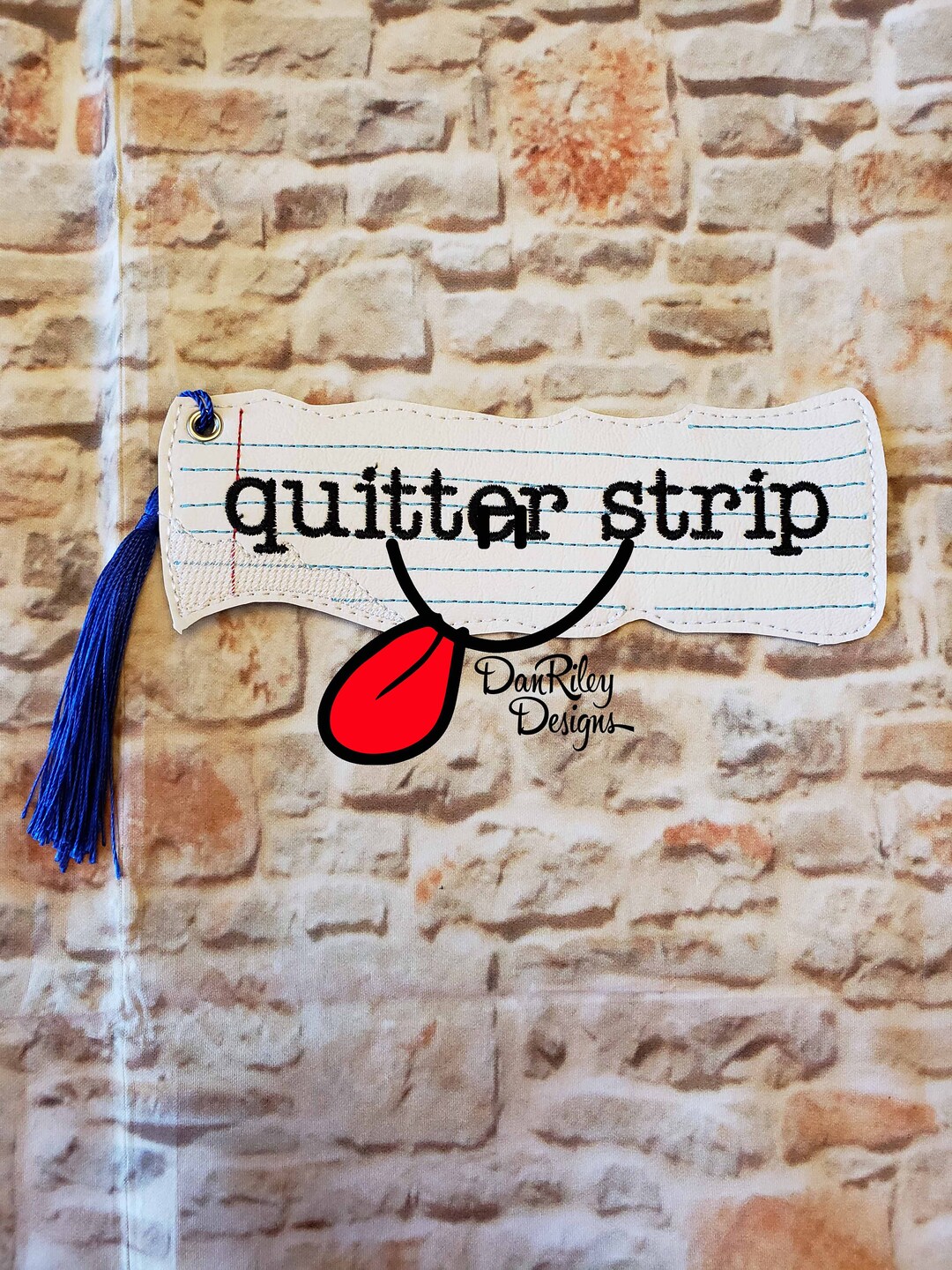 Quitter Strip Bookmark, Book Mark, Embroidered Book Mark, Stocking ...