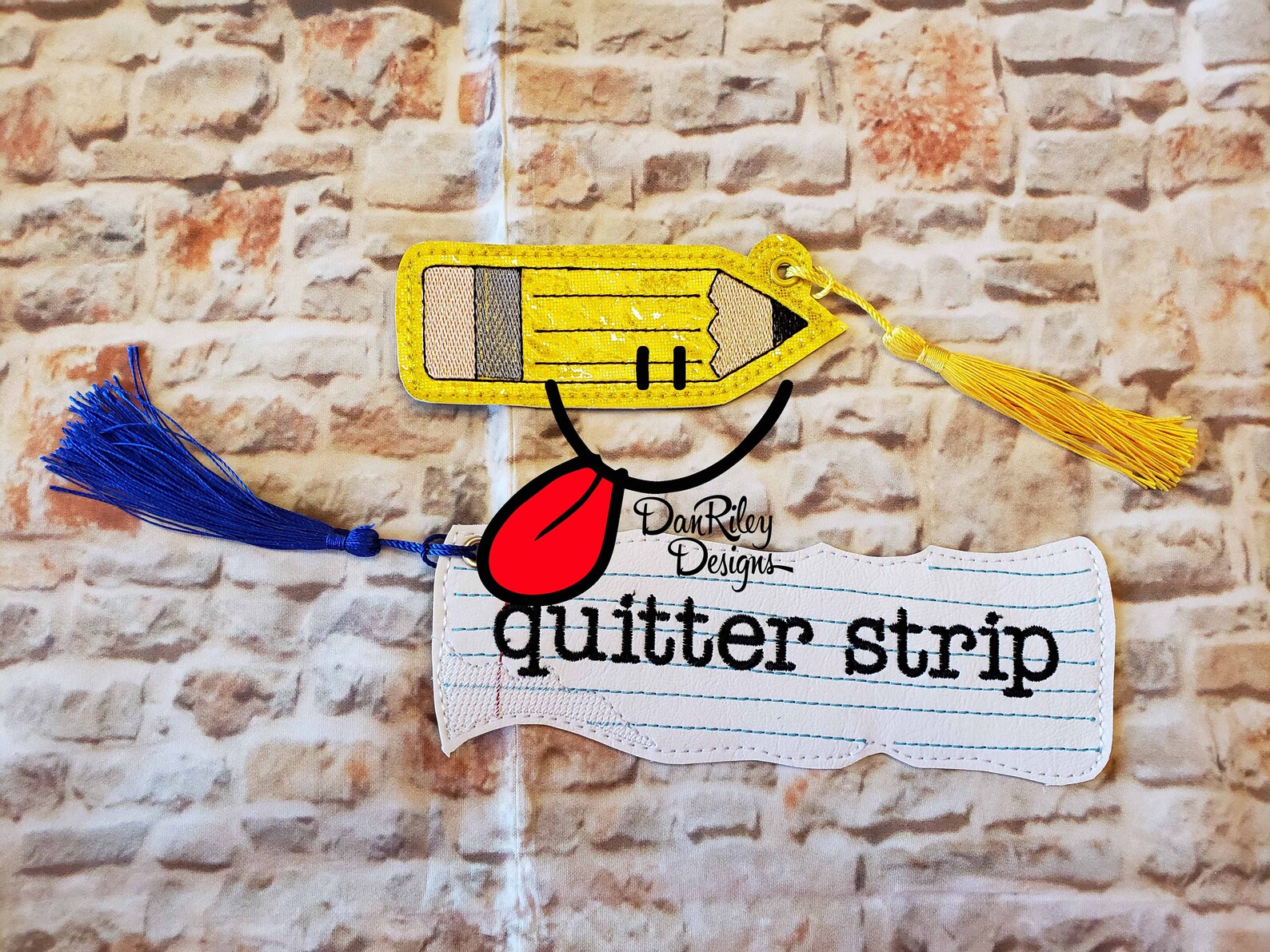 Quitter Strip Bookmark Book Mark Embroidered Book Mark - Etsy