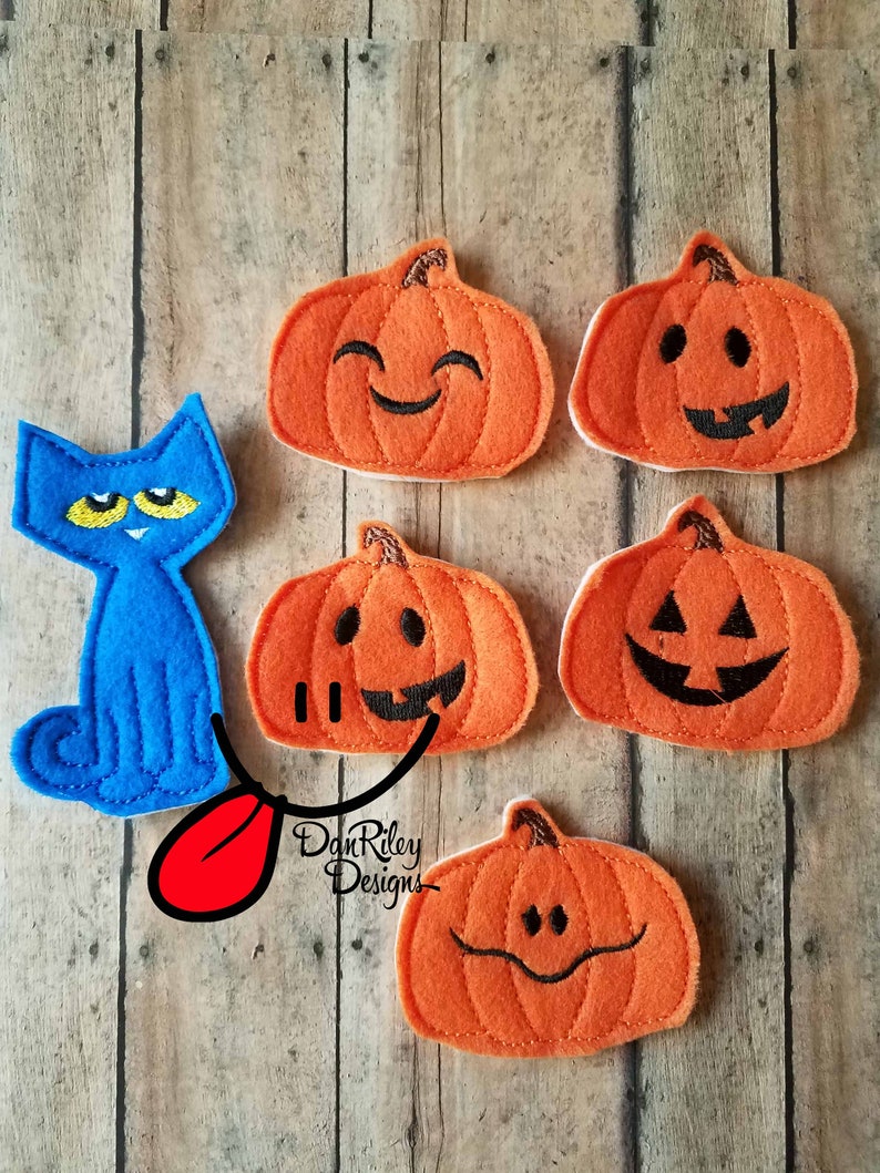 Five Little Pumpkin Finger Puppets Set Inspired Play | Etsy