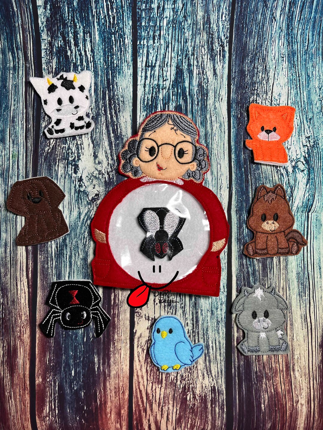 Old Lady Who Swallowed a Fly Felt Finger Puppets: Quiet Time Toy - Etsy
