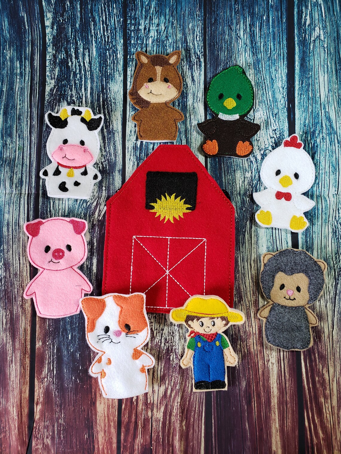 Old MacDonald Had a Farm finger puppets Teacher Gift Quiet | Etsy