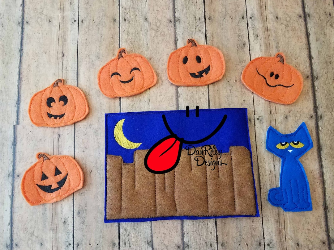 Five Little Pumpkin Finger Puppets Set, Inspired Play, Don't Forget to ...
