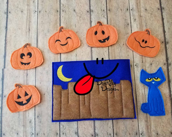 Five Little Pumpkin Finger Puppets Set, Inspired Play, Don't Forget to ...