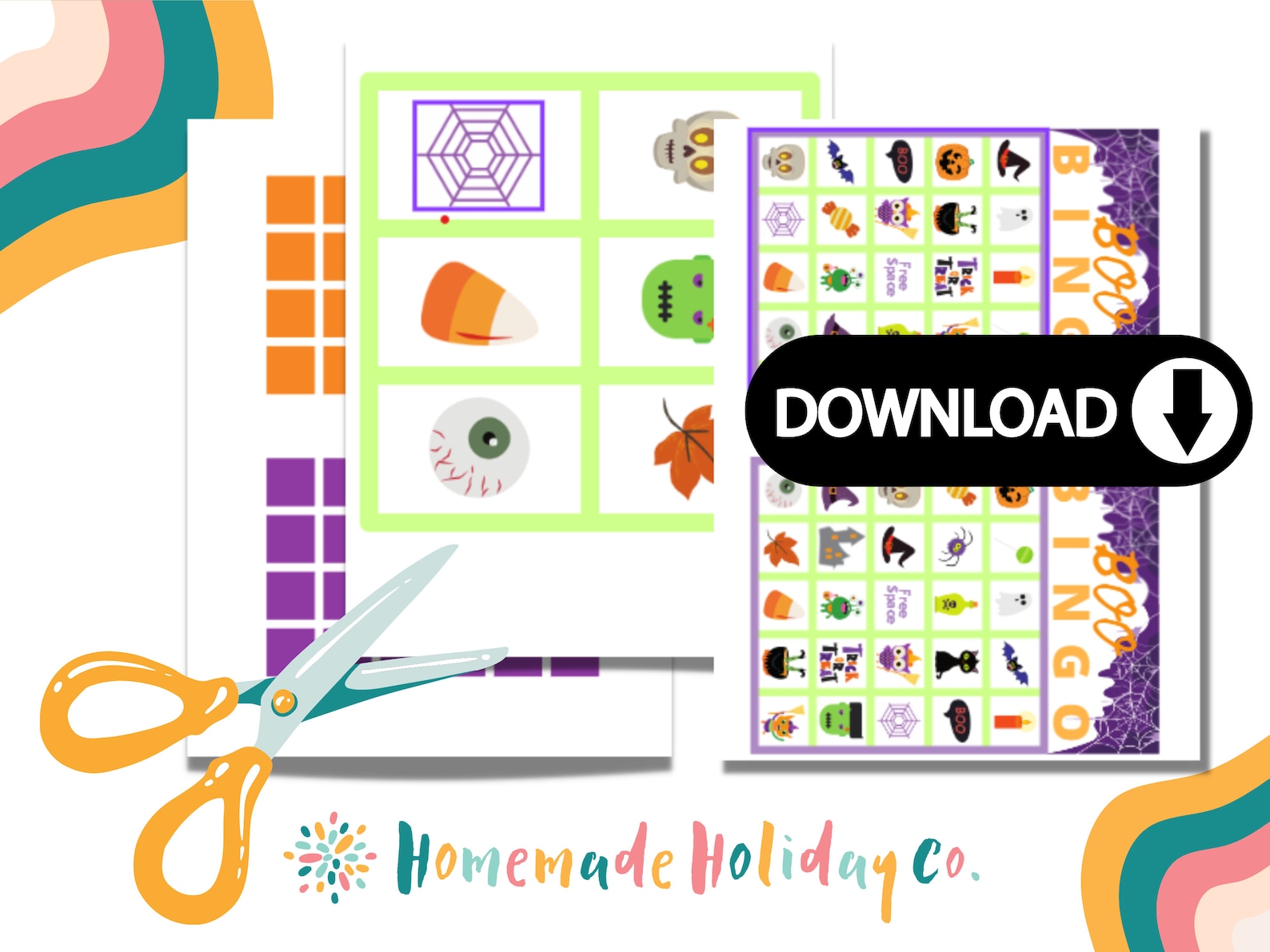 Halloween Boo Bingo Game: Kids Party Printable (digital Download) - Etsy