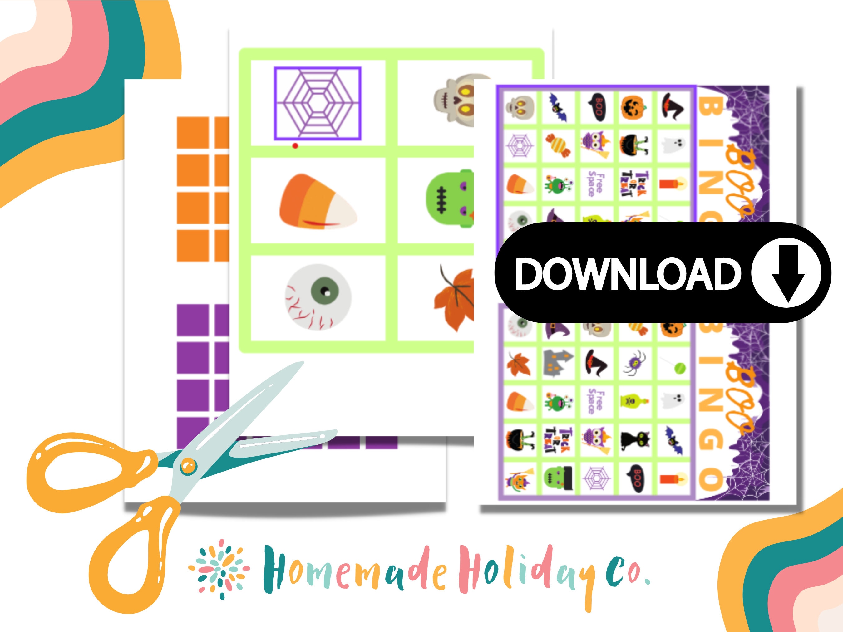 Halloween Boo Bingo Game: Kids Party Printable (digital Download) - Etsy