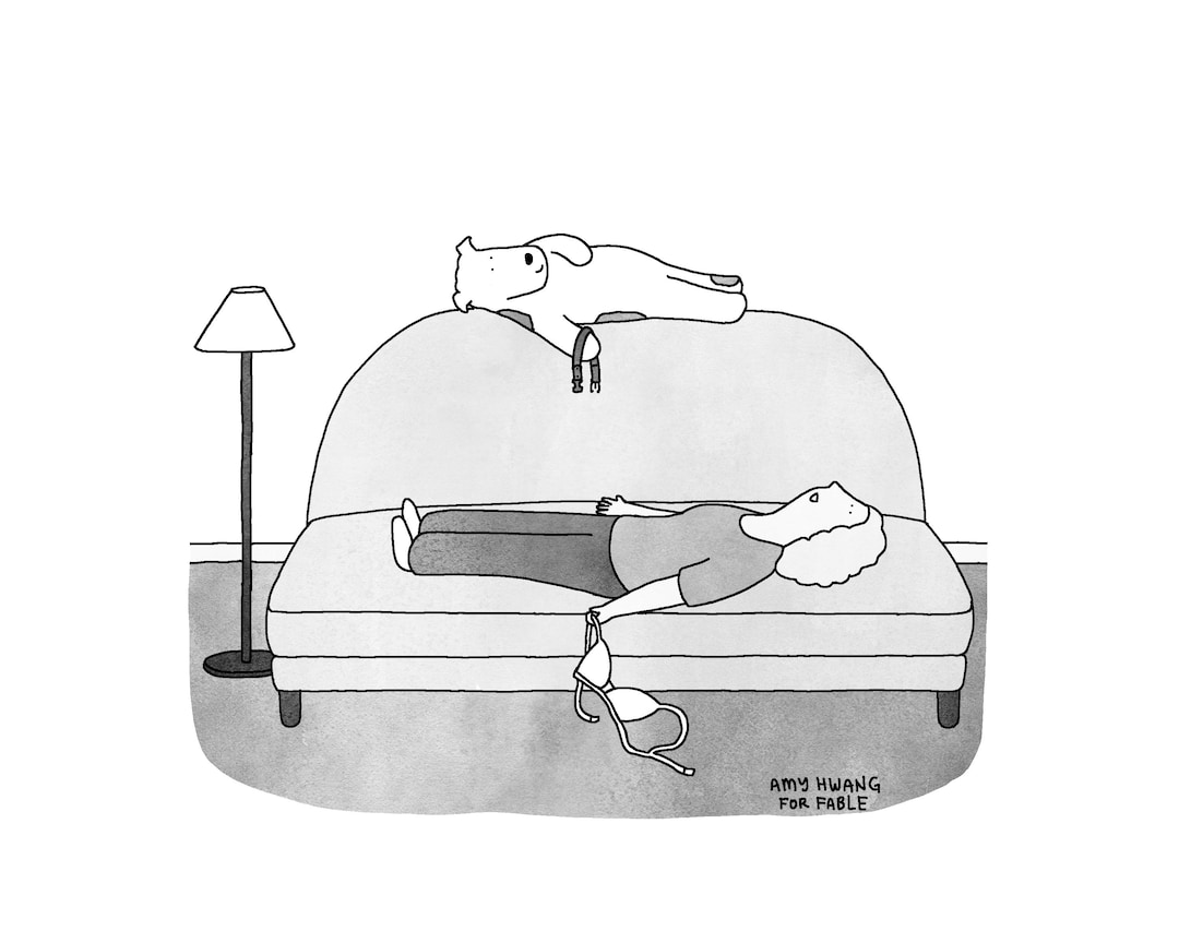Sofa Dog Cartoon Print - 8x10 - Etsy