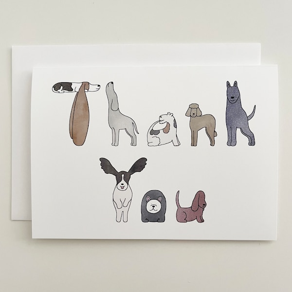 Dog Thank You Note - Etsy