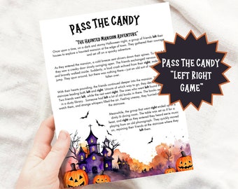 Halloween Left Right Game Story. Halloween Party Pass the Pumpkin Game ...