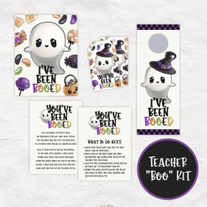 Teacher Halloween Boo Kit: Printable Sign, Poem, Door Hanger (instant ...