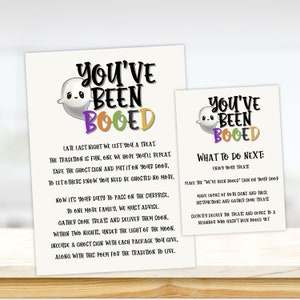 You've Been Booed Printable Halloween Kit, Boo Sign and Poem, Boo Your ...