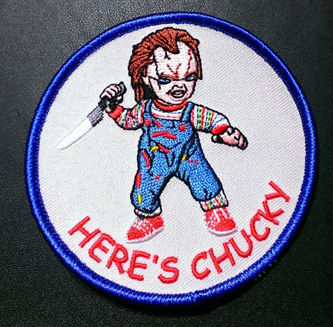 Vintage Here's Chucky, From Childs Play Embroidered Iron-on Patch 3 1/8 ...