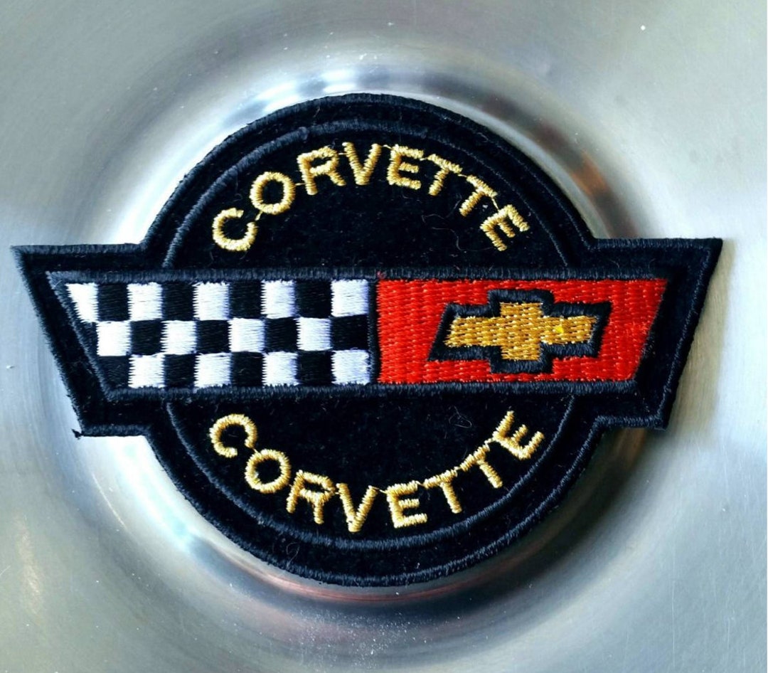 Vintage Chevy Corvette Embroidered Racing Iron on Patch 4" X 2 3/4" - Etsy