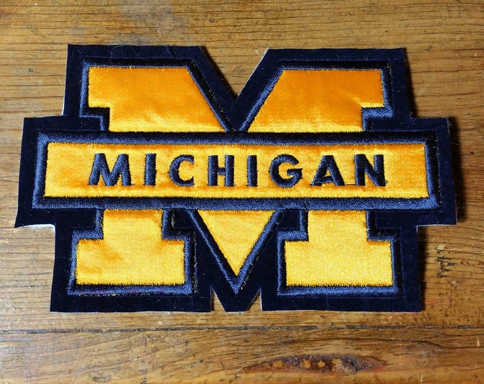 Vintage University of Michigan Wolverines Embroidered Patch 5 1/2'' X 3 ...