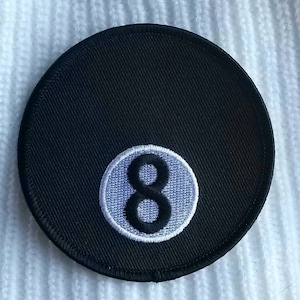 Eight Ball Billiards Embroidered Biker Patch Iron on 3 | Etsy