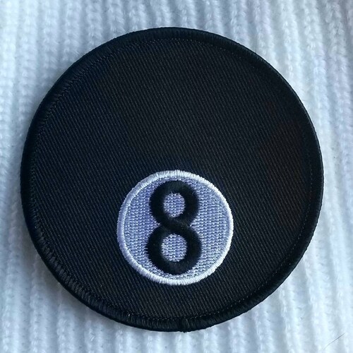 FLAMING EIGHT BALL Patch Iron-on Embroidered Applique | Etsy