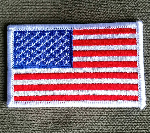 Vintage American flag Patch Embroidered Patch 3 1/22 | Etsy