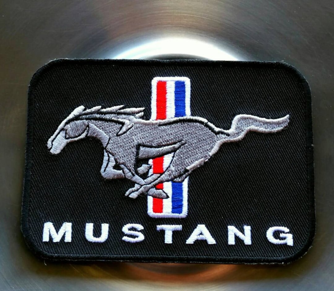Vintage Black Ford Mustang Embroidered Racing Patch 4" X 3" - Etsy