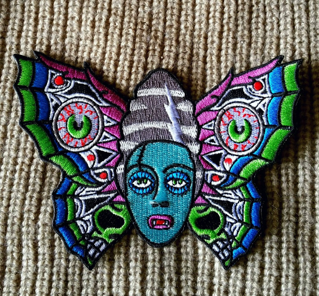 Butterfly Zombie Girl 100% Embroidered Patch Iron on 4 1/2" X 3 1/2" - Etsy