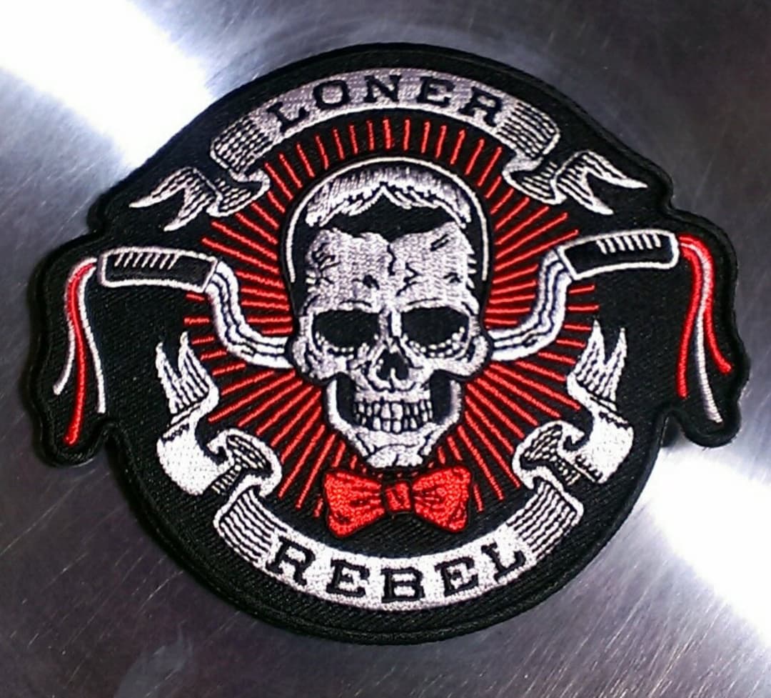 Vintage Loner Rebel Embroidered Biker Iron on Patch 3" X 3 1/2" - Etsy
