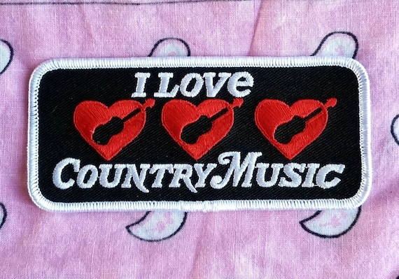 I Love Country Music Iron on Embroidered Patch 4 1/2 X | Etsy