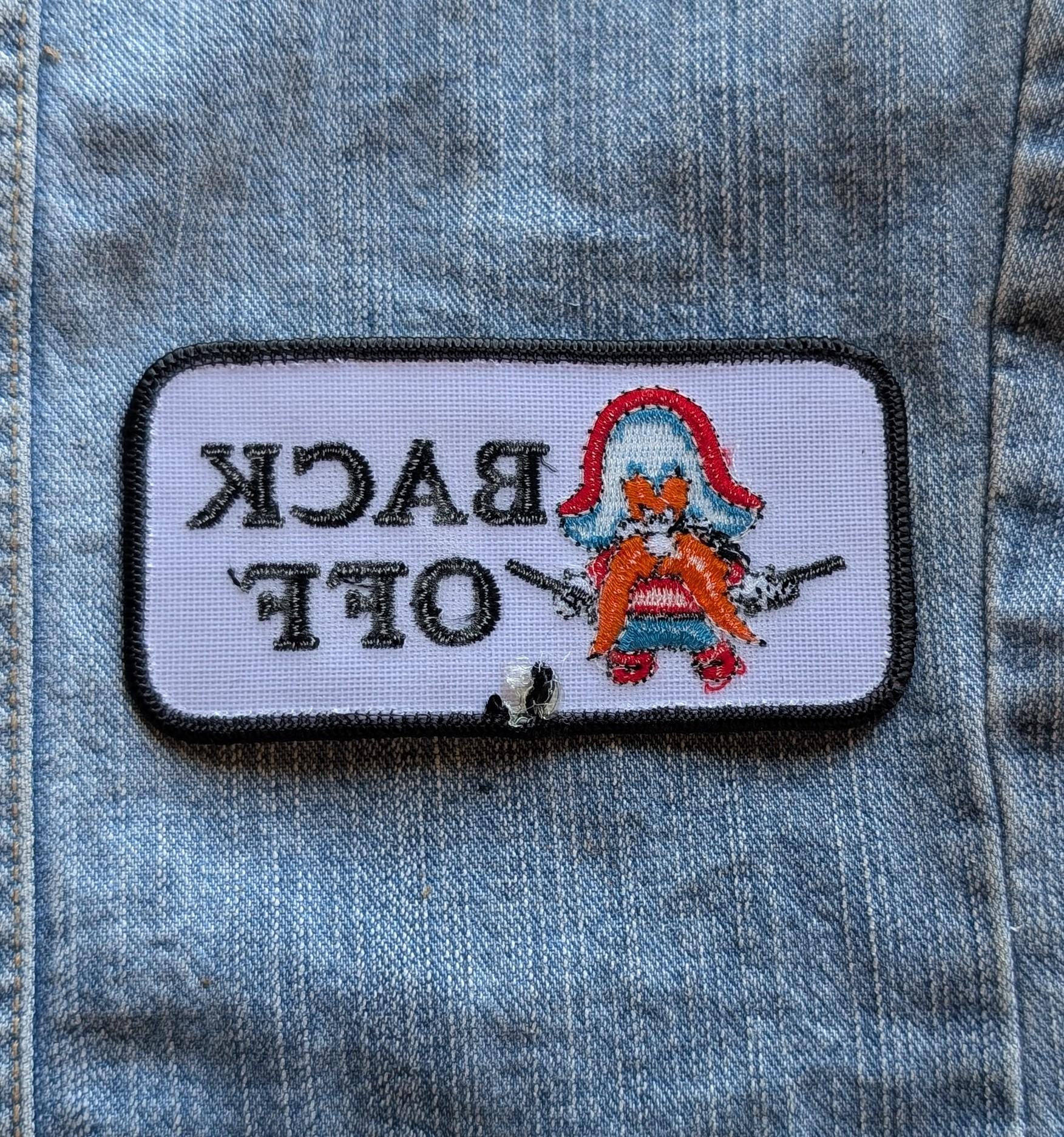 Vintage 70s Yosemite Sam, Back Off, Mud Flap Embroidered Iron on Patch ...