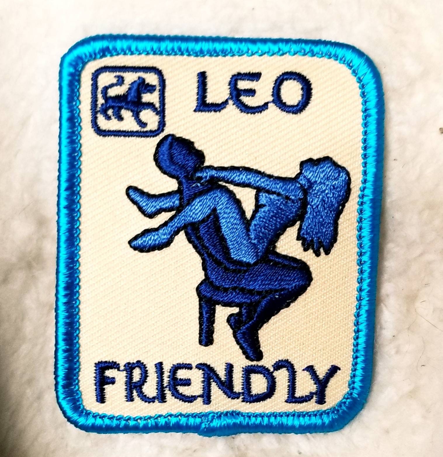 Vintage Leo Astrology Sign Sex Position Embroidered Iron On Etsy