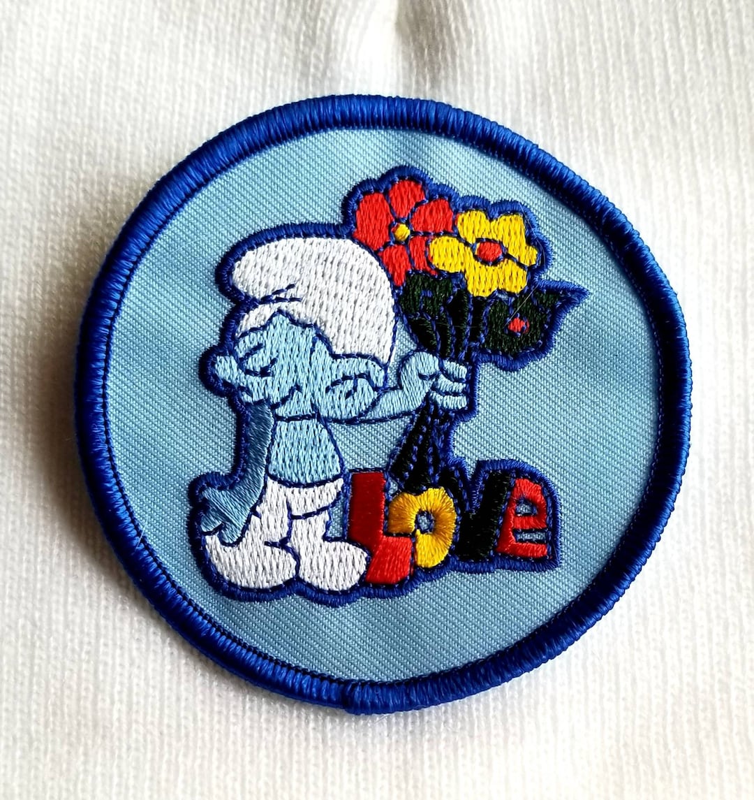 Vintage Smurf Love Embroidered Iron on Patch 3" - Etsy