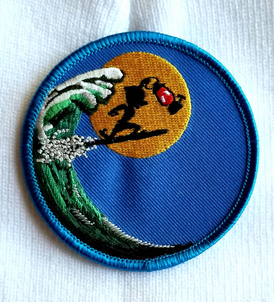 Vintage Night Surfer Embroidered Iron on Patch 3" - Etsy