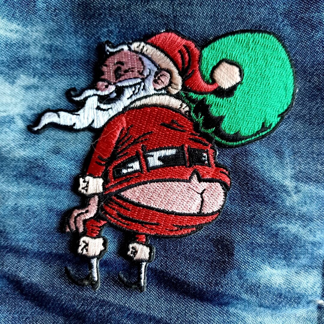 Bad Santa Mooning Embroidered Iron on Patch 3 3/4" X 3 1/2" - Etsy