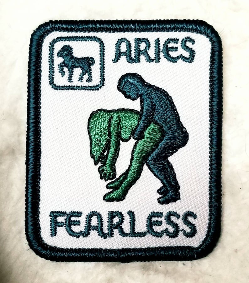 Vintage Aries Astrology Sign Sex Position Embroidered Iron On Etsy