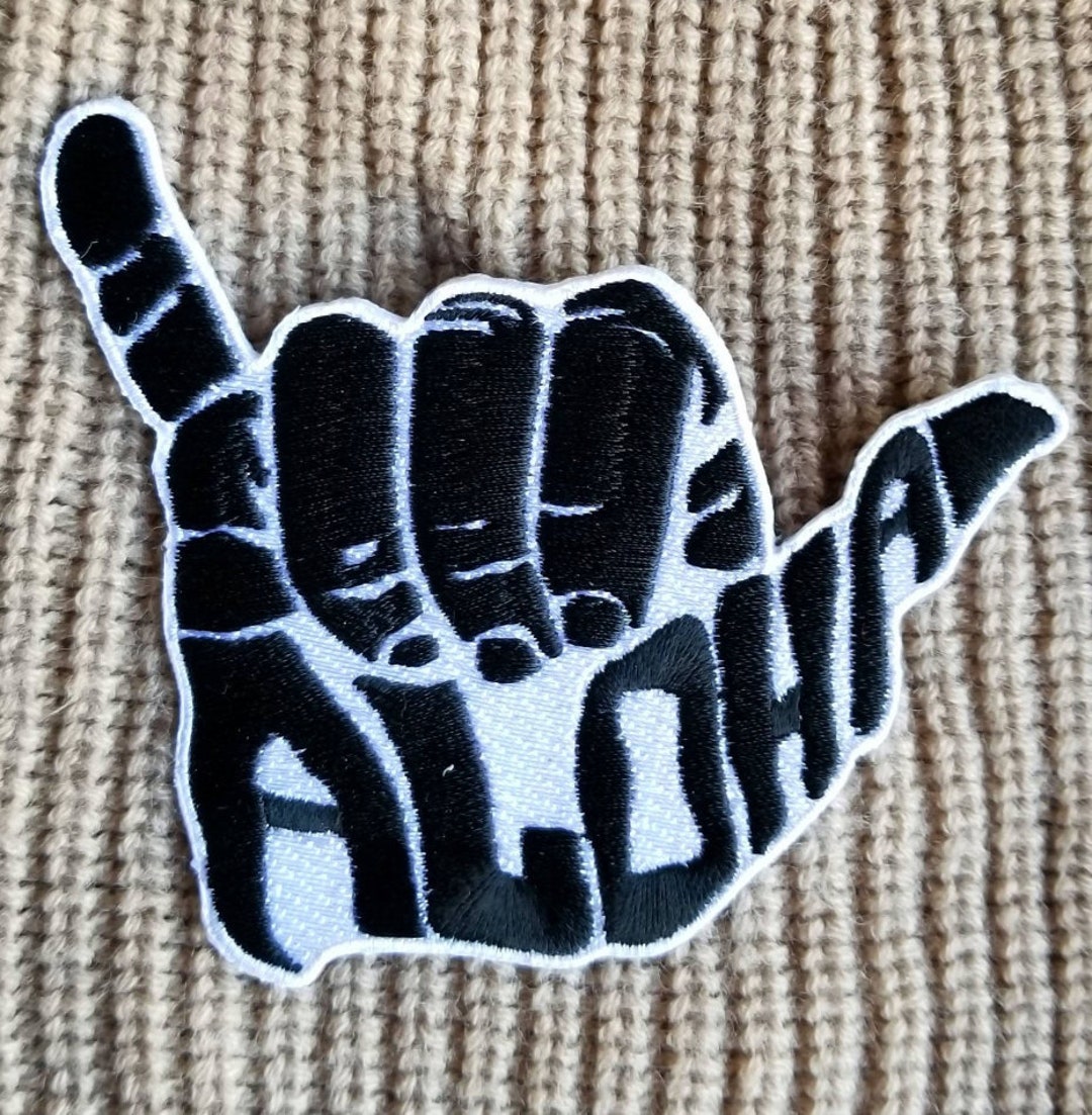 Hang Ten Aloha Sign Embroidered Iron on Patch 4" X 4" - Etsy