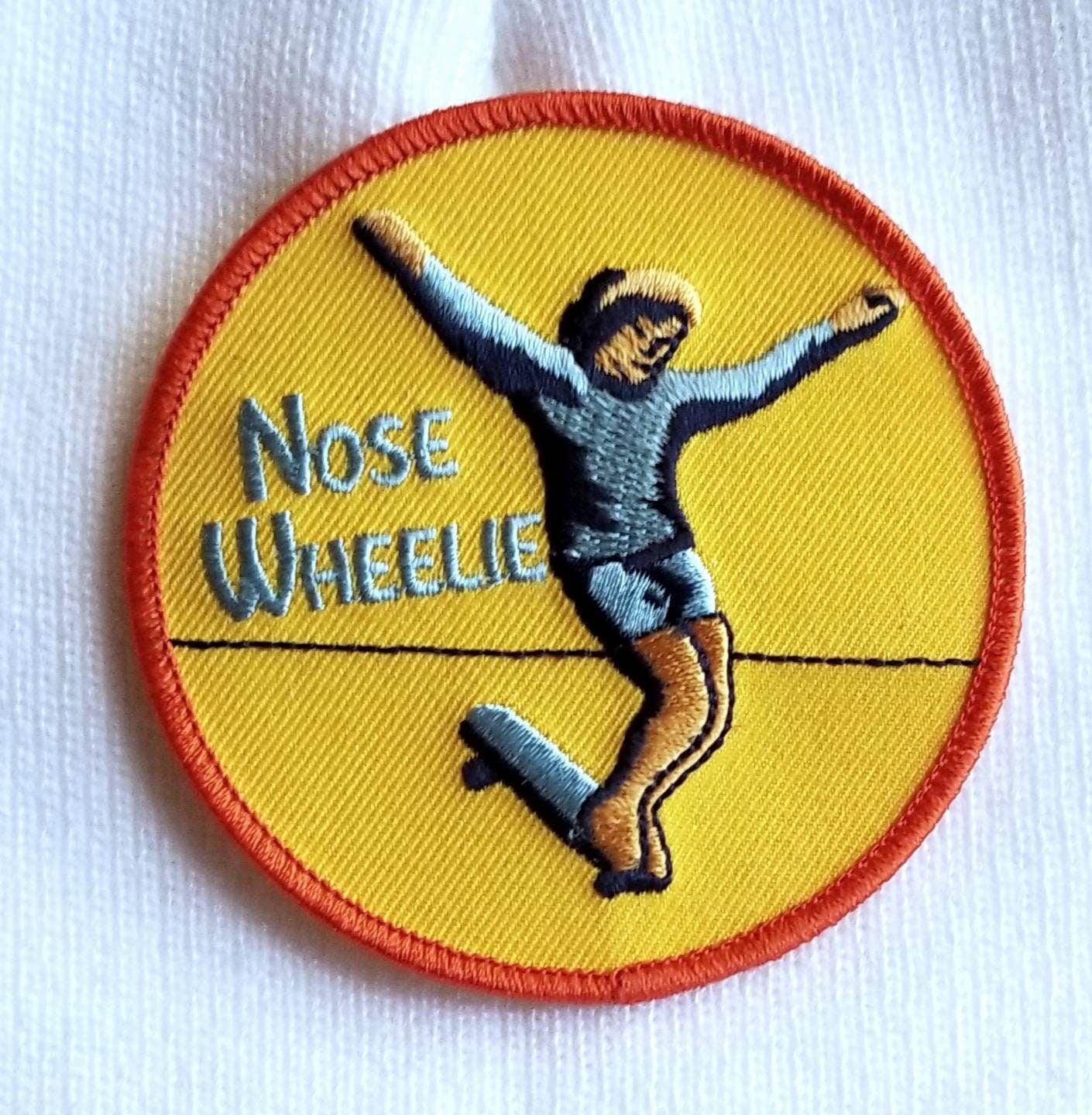 Vintage Skateboard Patch Nose Wheelie Embroidered Iron on Patch 3" - Etsy
