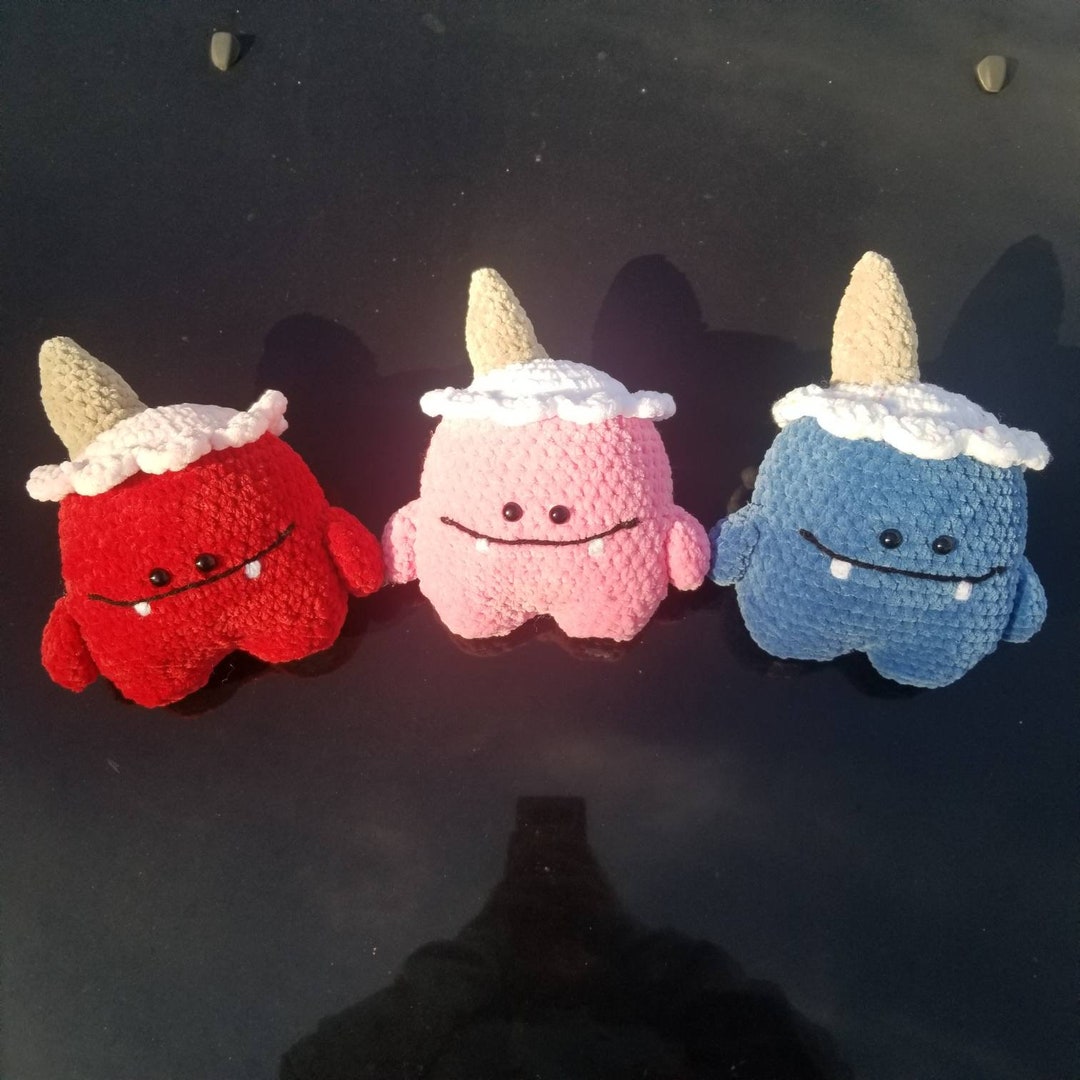 Hand Crochet Ice Cream Monster Stuffie - Etsy